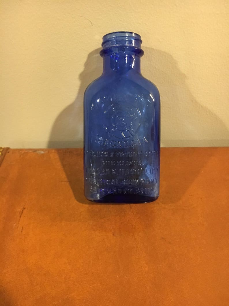 Vintage Blue Milk of Magnesia Bottle - Etsy
