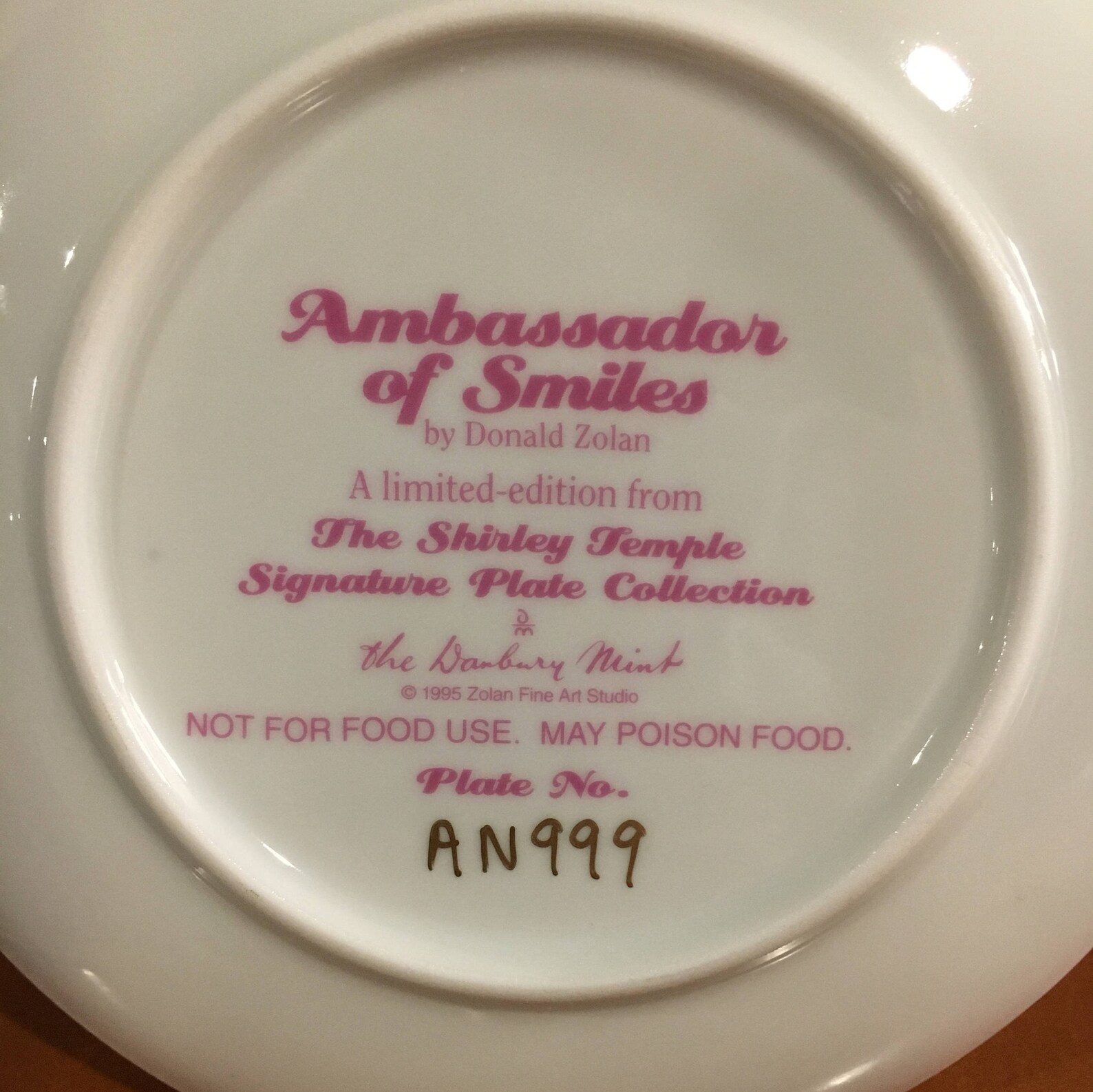 Vintage Shirley Temple Signature Plate Ambassador Of Etsy