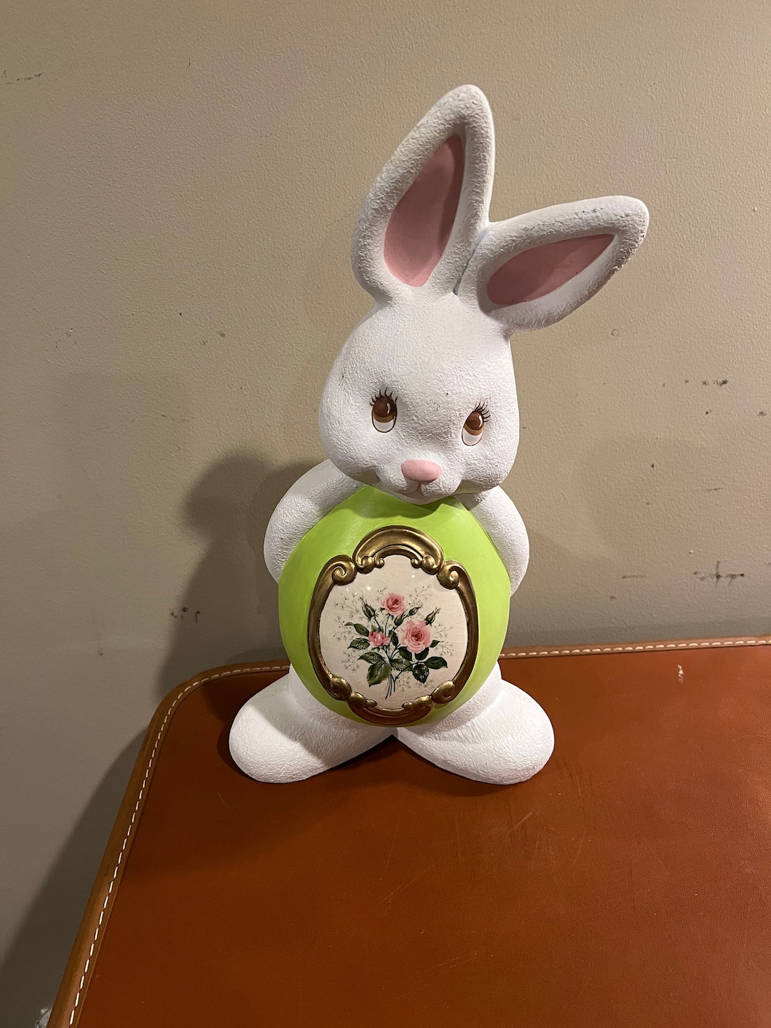 Vintage Ceramic Easter Bunny Figurine - Etsy