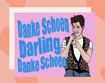 Ferris Bueller's Day off Card Danke Schoen Card Funny Thank You Card ...