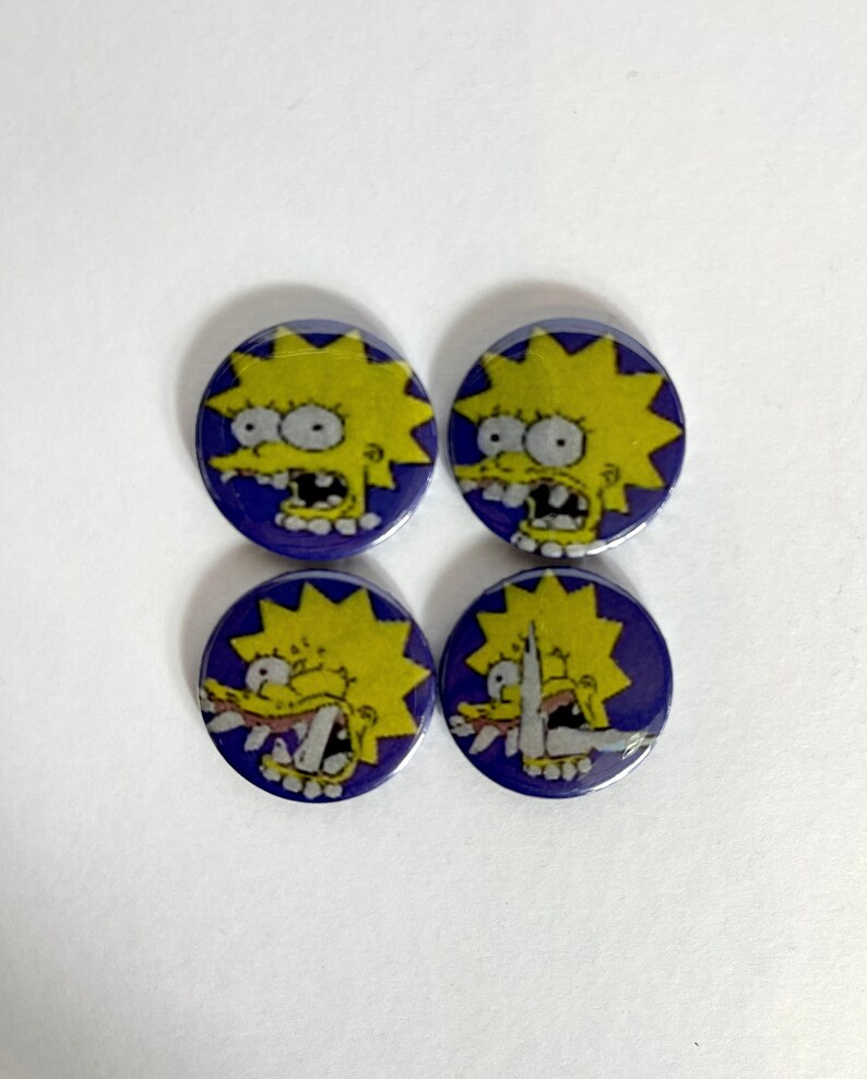 Lisa Simpson Badge Set the Simpsons Button Pin Funny Jacket Patch Lisa ...