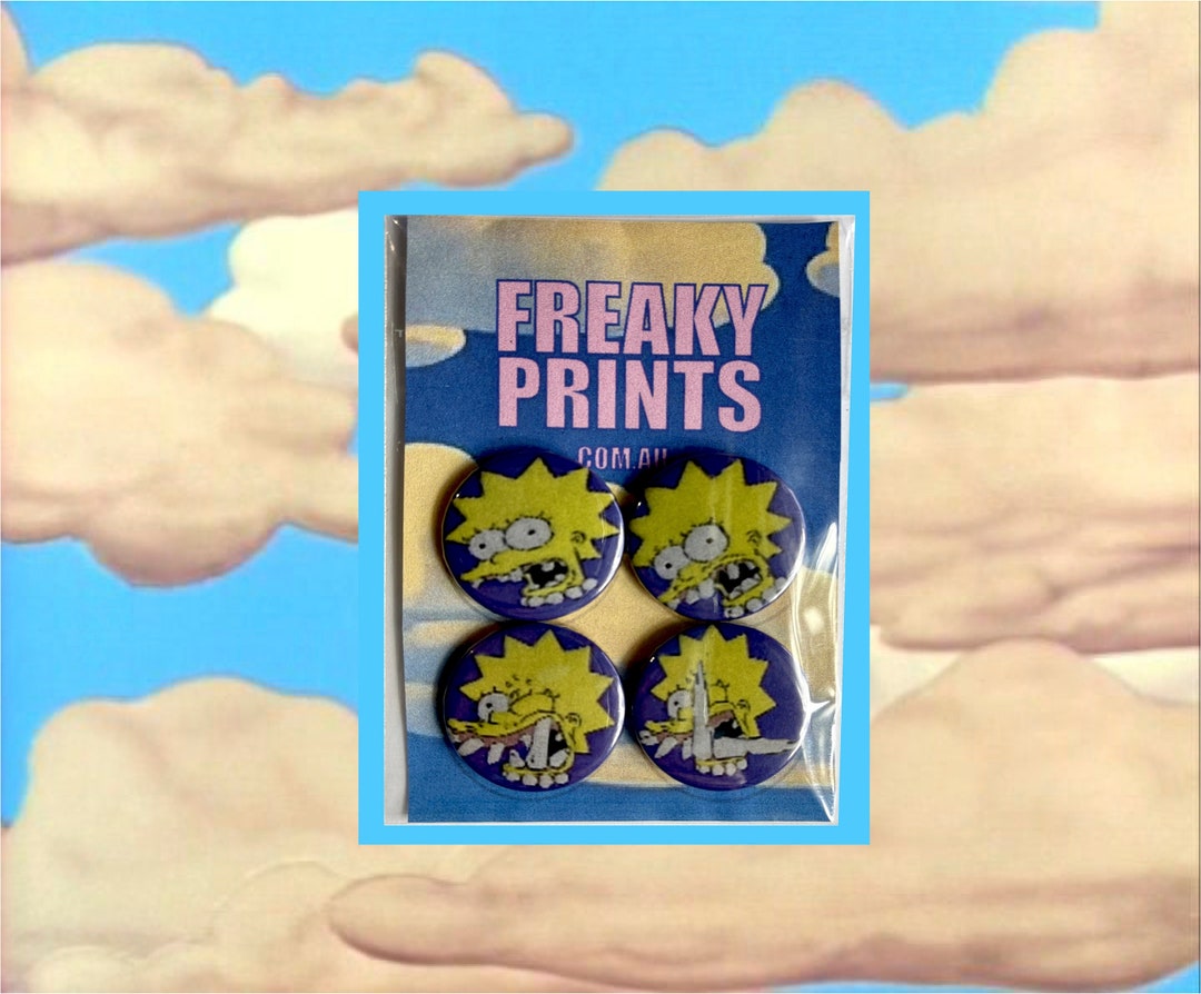 Lisa Simpson Badge Set the Simpsons Button Pin Funny Jacket Patch Lisa ...