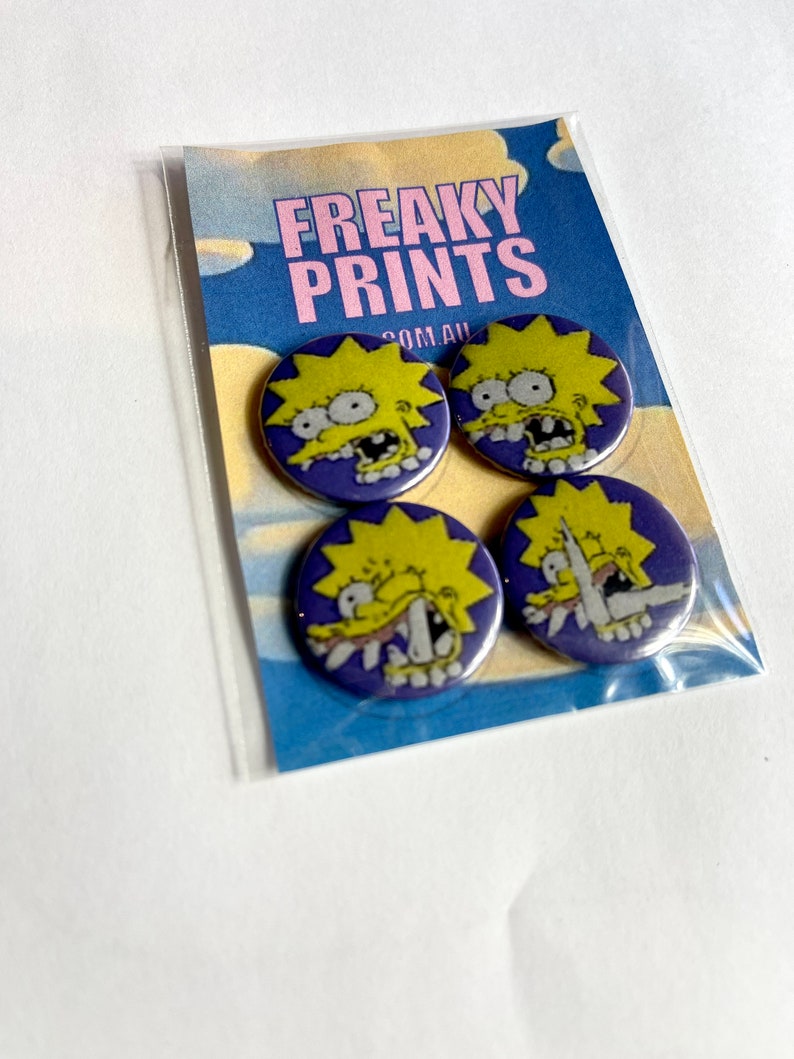 Lisa Simpson Badge Set the Simpsons Button Pin Funny Jacket Patch Lisa ...