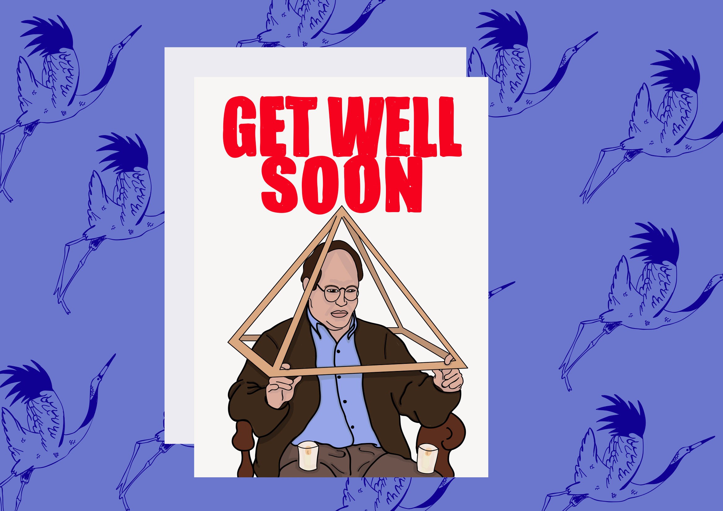 George Costanza Seinfeld Greeting Card Get Well Soon Funny Card ...