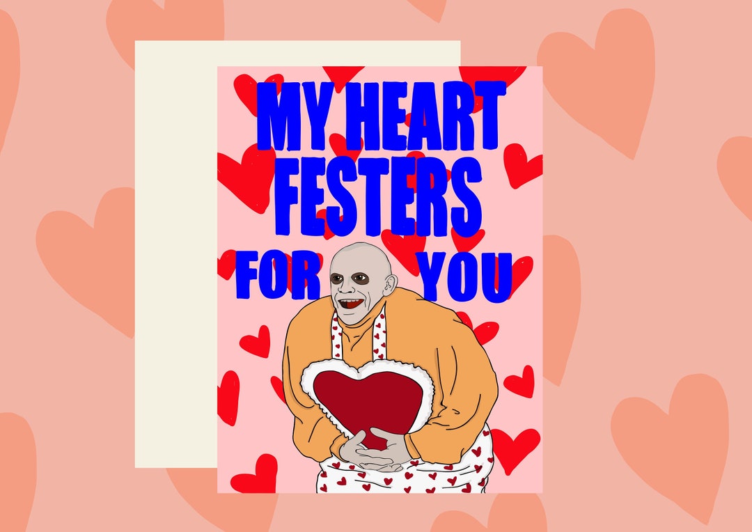 UNCLE FESTER Card Addams Family Valentines Card Funny Birthday - Etsy