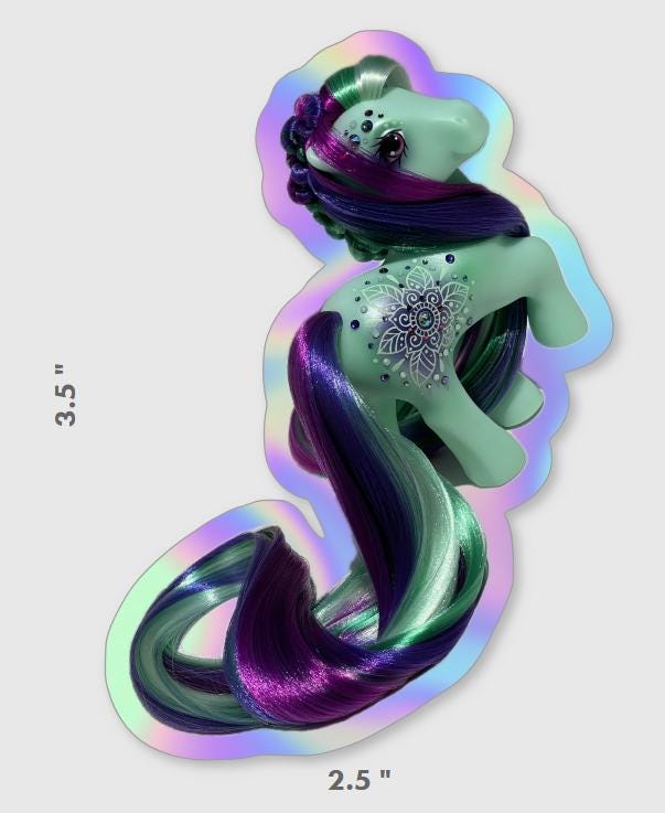 My Little Pony Gen 1 Holographic and Pixie Dust Stickers - Etsy