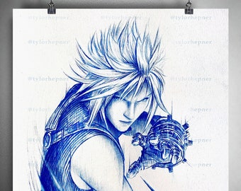 Zack Final Fantasy VII Remake Limited Edition Fine Art Print FF7 Poster ...