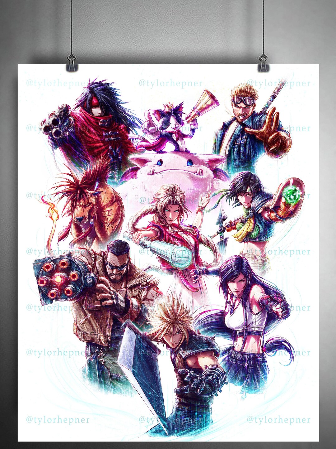 Final Fantasy VII- Limited Edition Fine Art Sketch Print -FF7 Poster ...