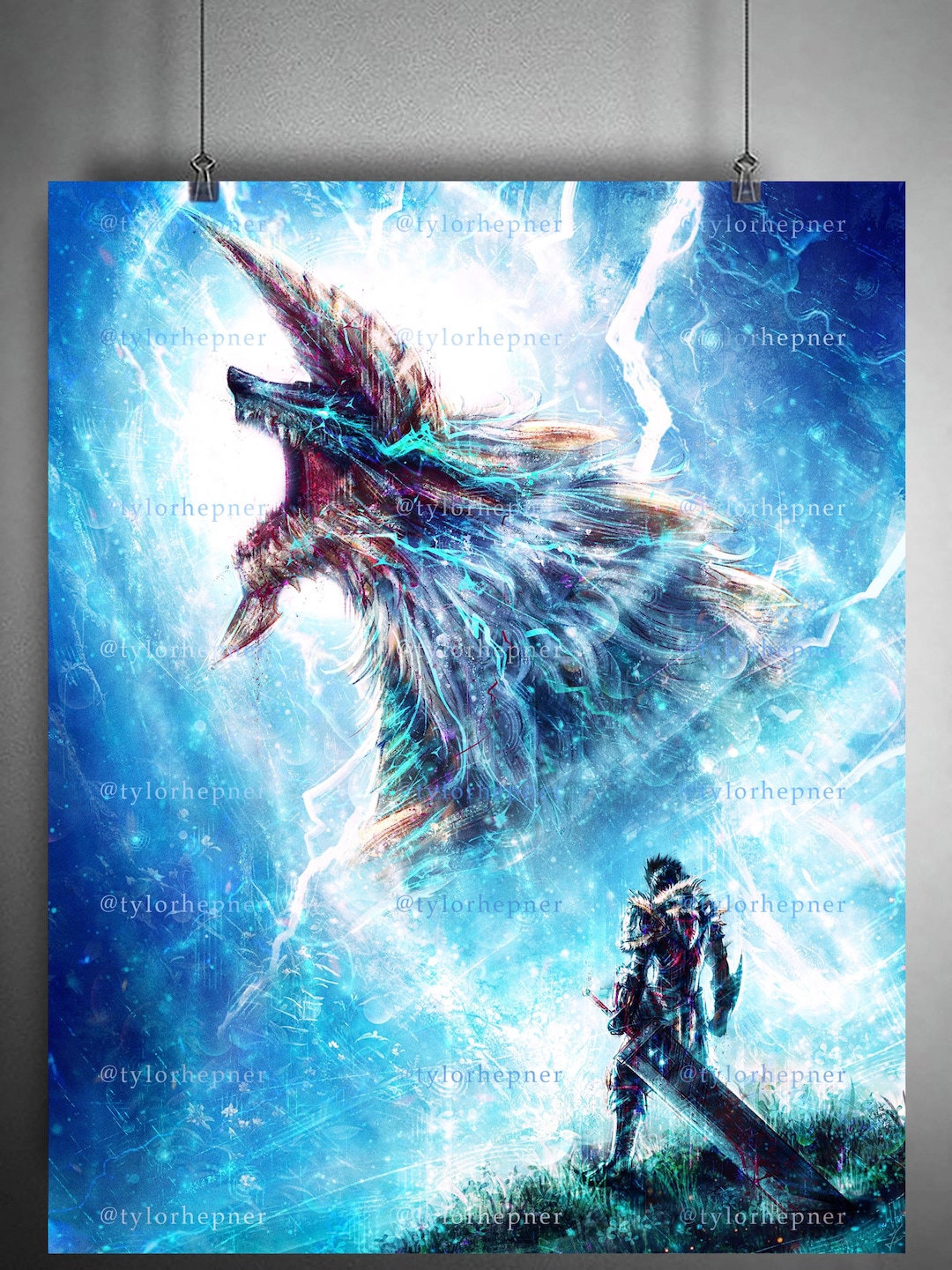 Monster Hunter X Final Fantasy VII- Limited Edition Fine Art Print - Etsy