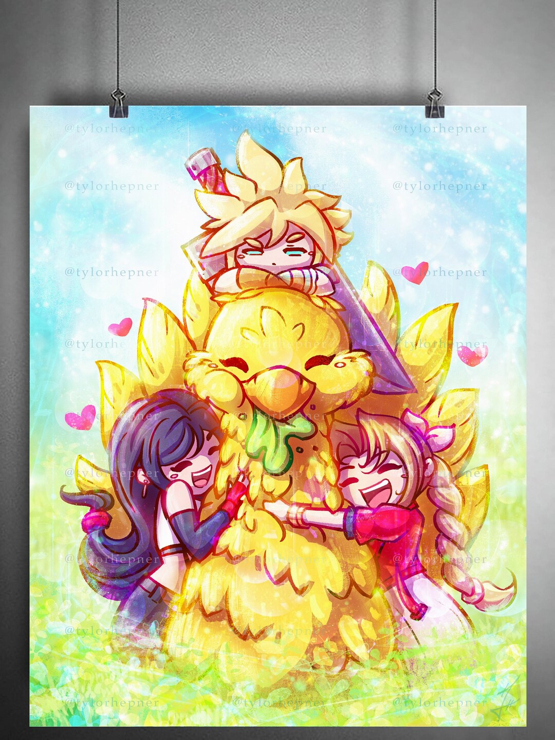 Catching Chocobo Final Fantasy VII - Limited Edition Fine Art Print ...
