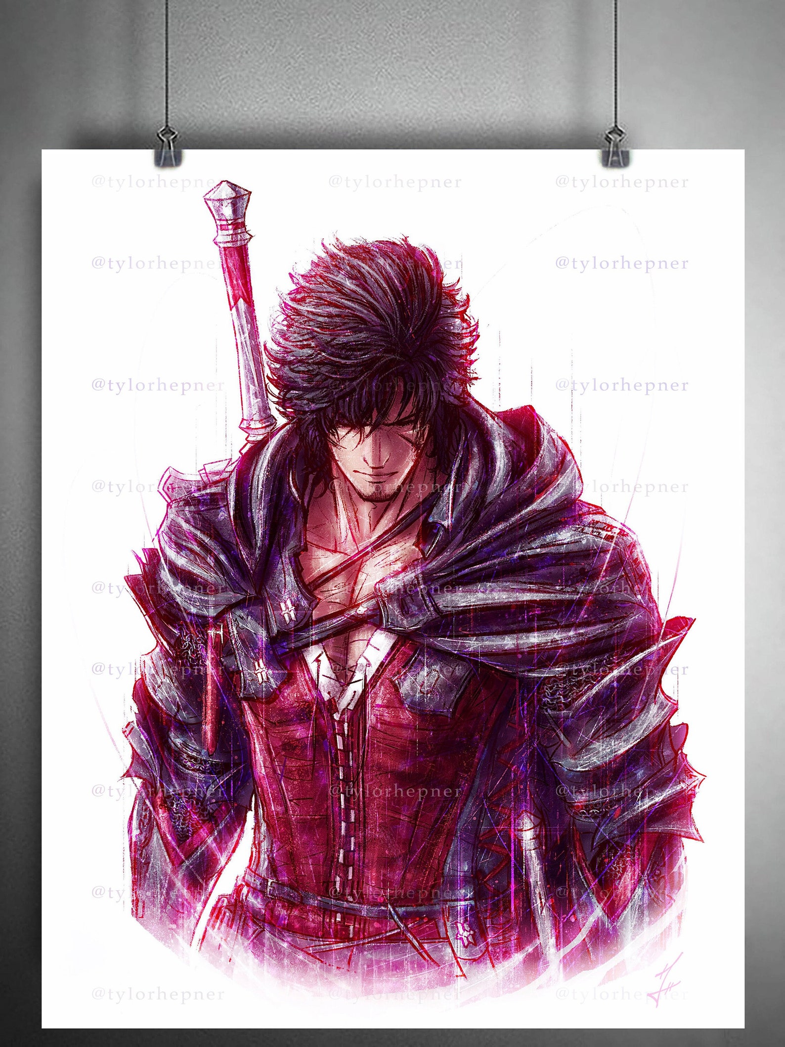 Final Fantasy XVI Clive- Limited Edition Fine Art Sketch Print -FFXVI ...