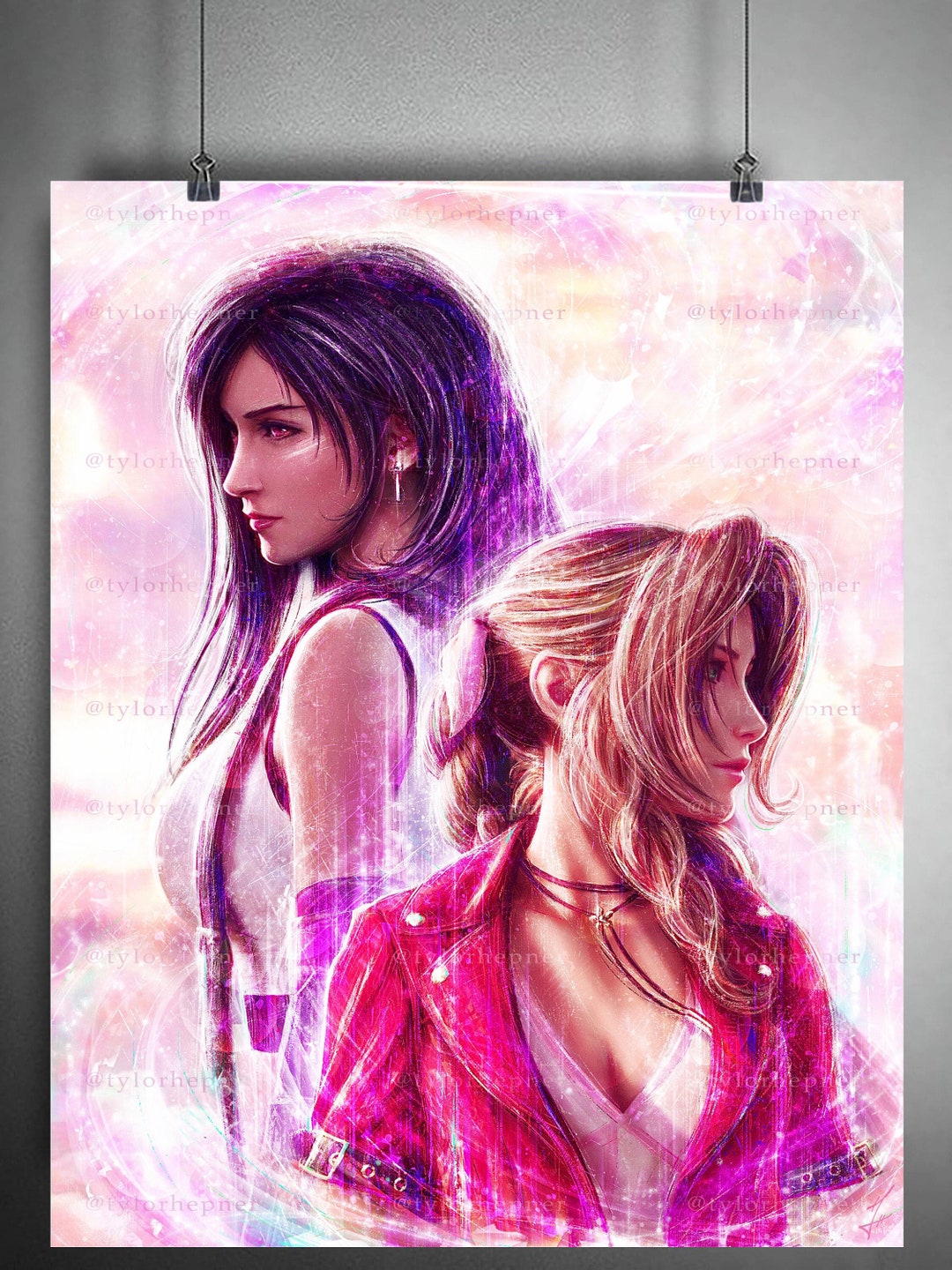 Tifa and Aerith Final Fantasy VII - Limited Edition Fine Art Print -FF7 ...