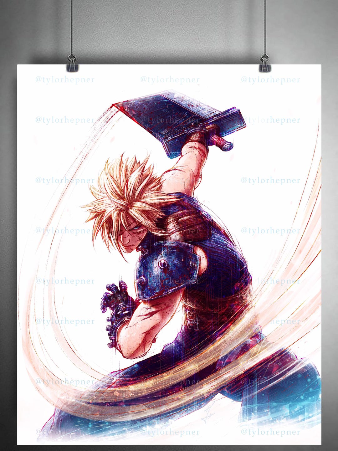 Cloud Final Fantasy VII- Limited Edition Fine Art Sketch Print -FF7 ...