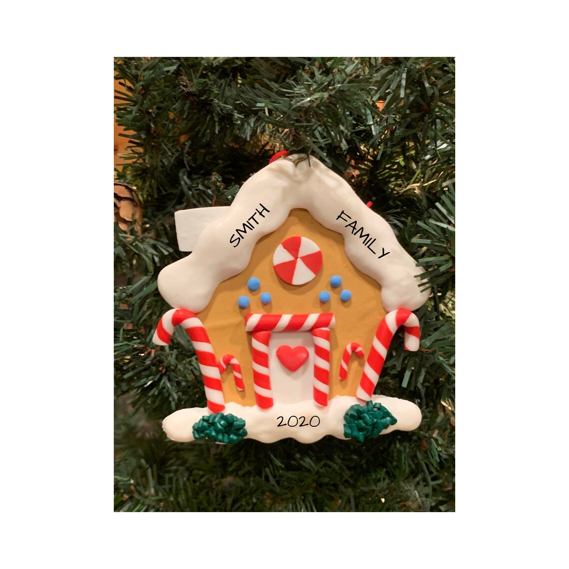 GINGERBREAD HOUSE Personalized Christmas Ornament - Etsy