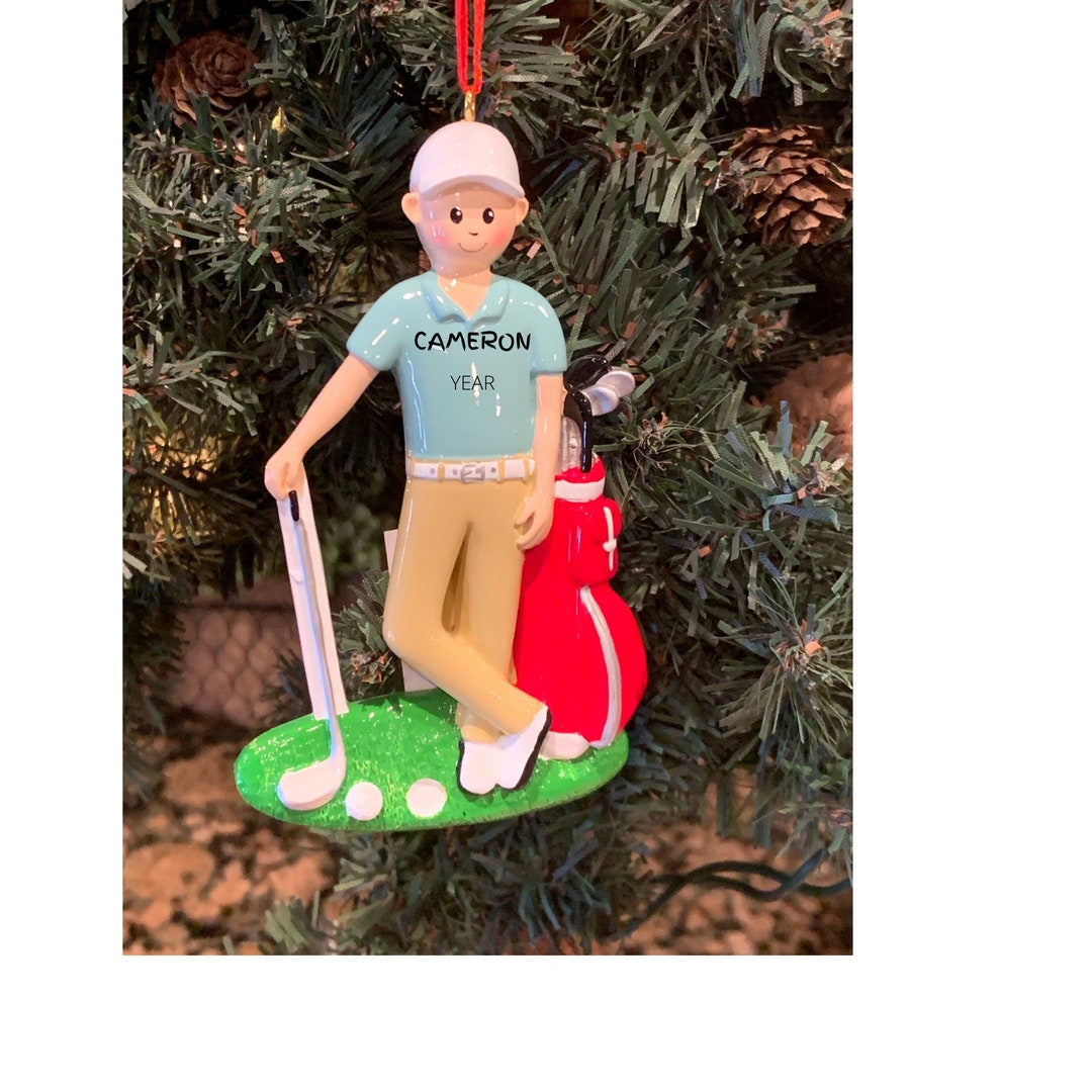 Personalized Man Golfer Ornament-golfing-personalized Golf Ornament-man ...