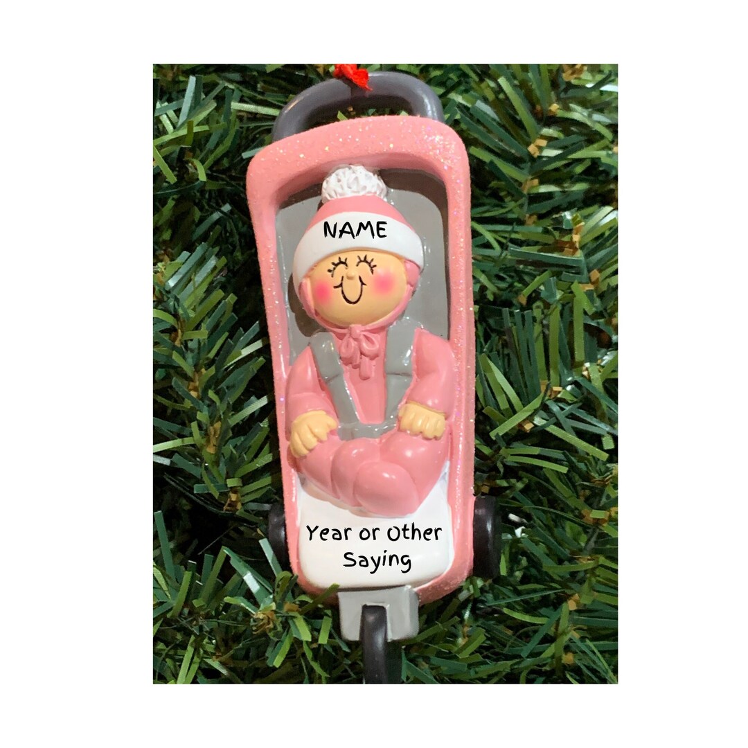 Baby Girl Stroller- Personalized Christmas Ornament-grandparent Gift ...