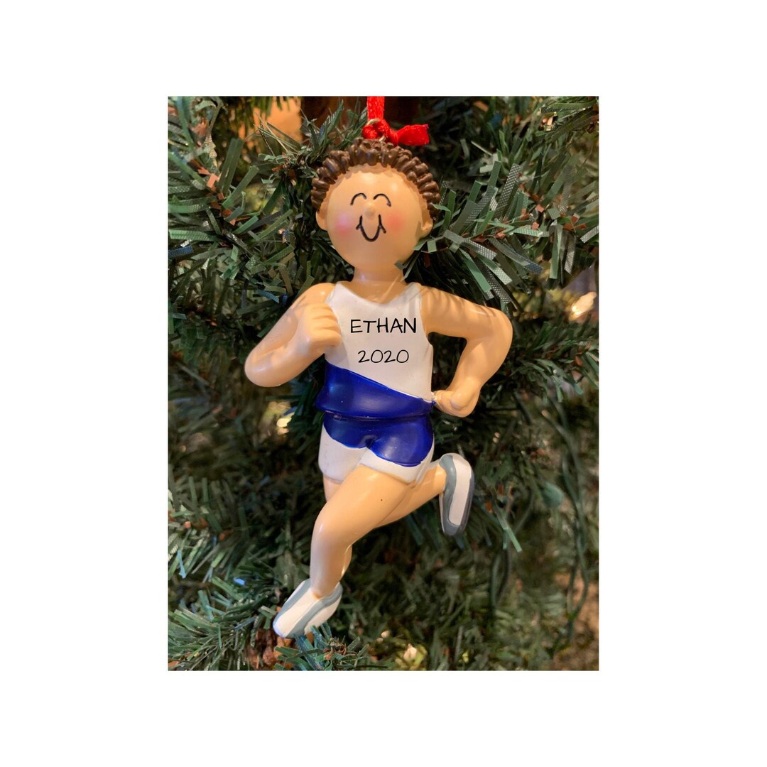 RUNNER ORNAMENT - Track Runner Ornament-distance Runner Ornament- Cross ...