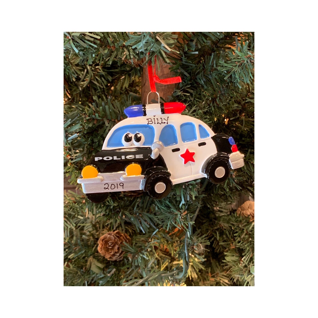 POLICE CAR - Personalized Police Car Christmas Ornament - Etsy