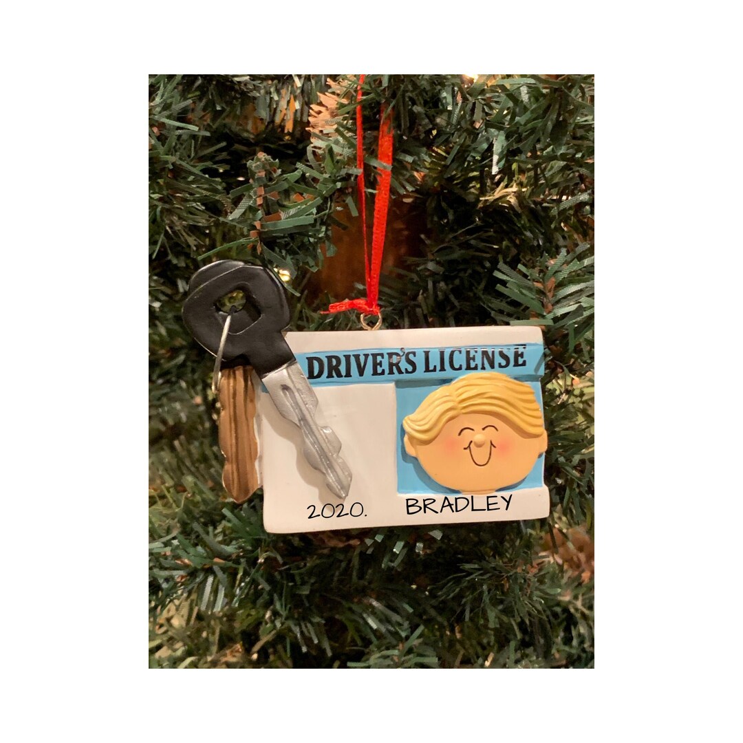 DRIVER'S LICENSE - Boy - Personalized Christmas Ornament - Etsy