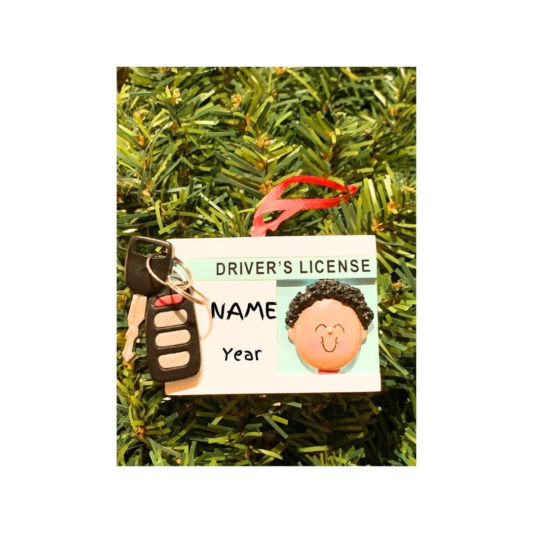 Boy Driver's License Key FOB - Dated Christmas Ornament - Etsy
