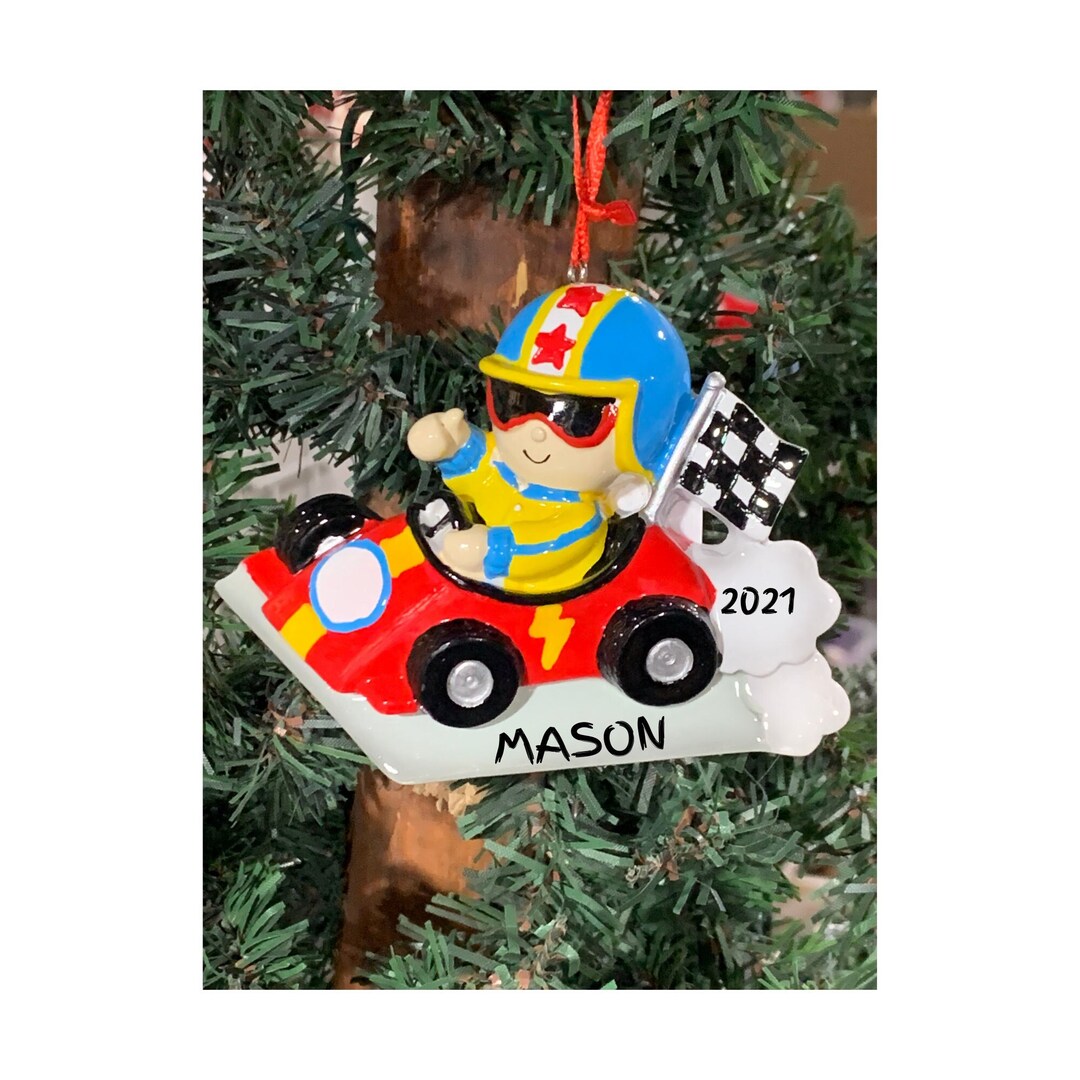 RACE CAR Ornament-race Car Driver-race Car Ornament-personalized Car ...