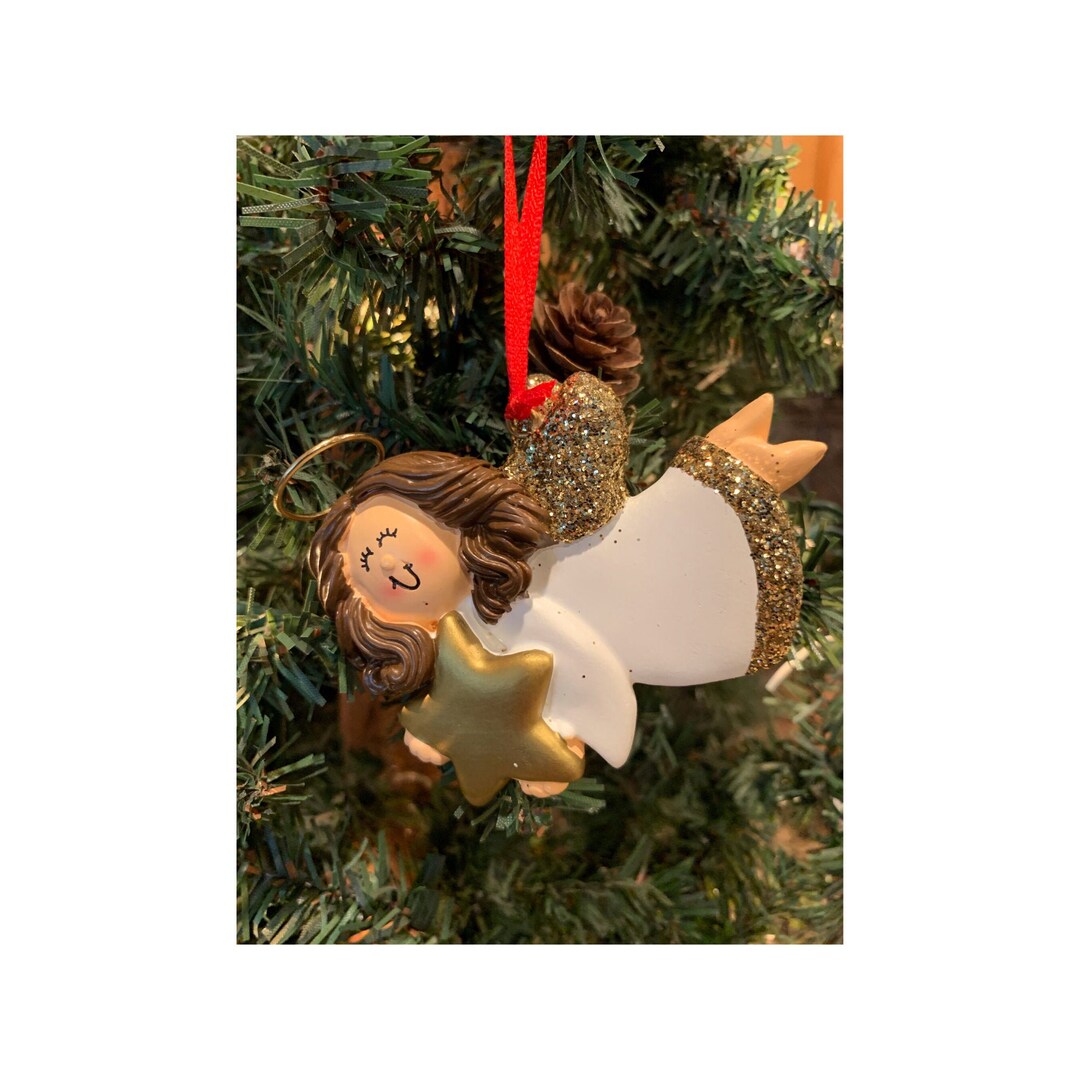 FLYING ANGEL With STAR Personalized Ornament - Etsy