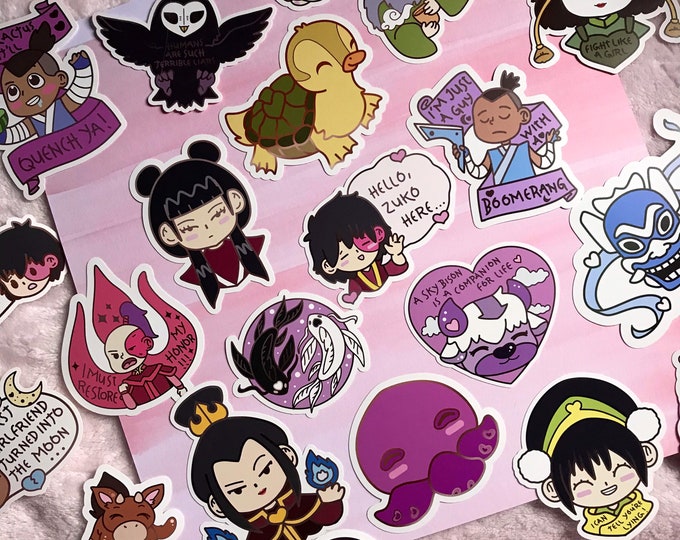 Avatar Cute Sticker Pack (21 Stickers) - Etsy