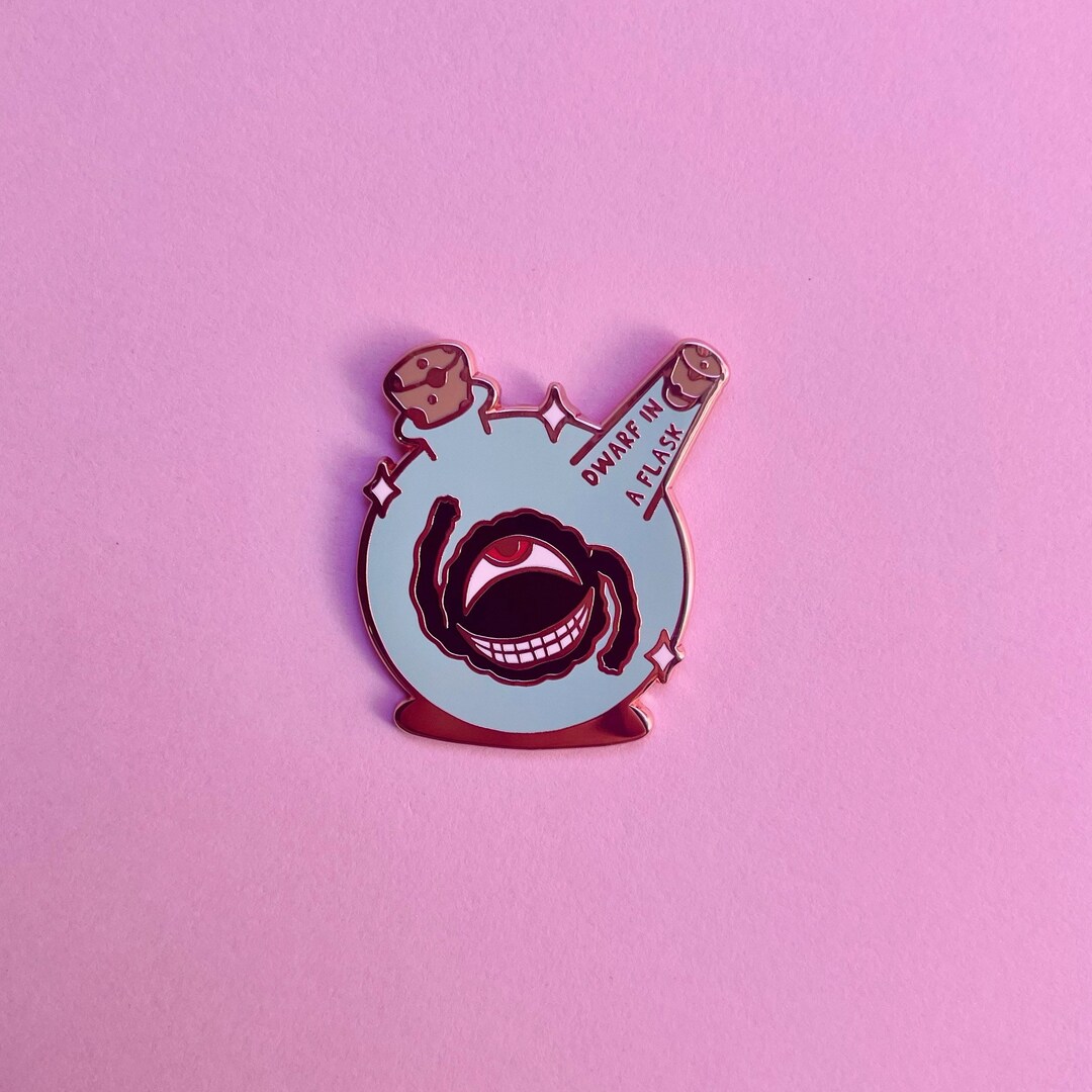 Dwarf in a Flask Pin - Etsy