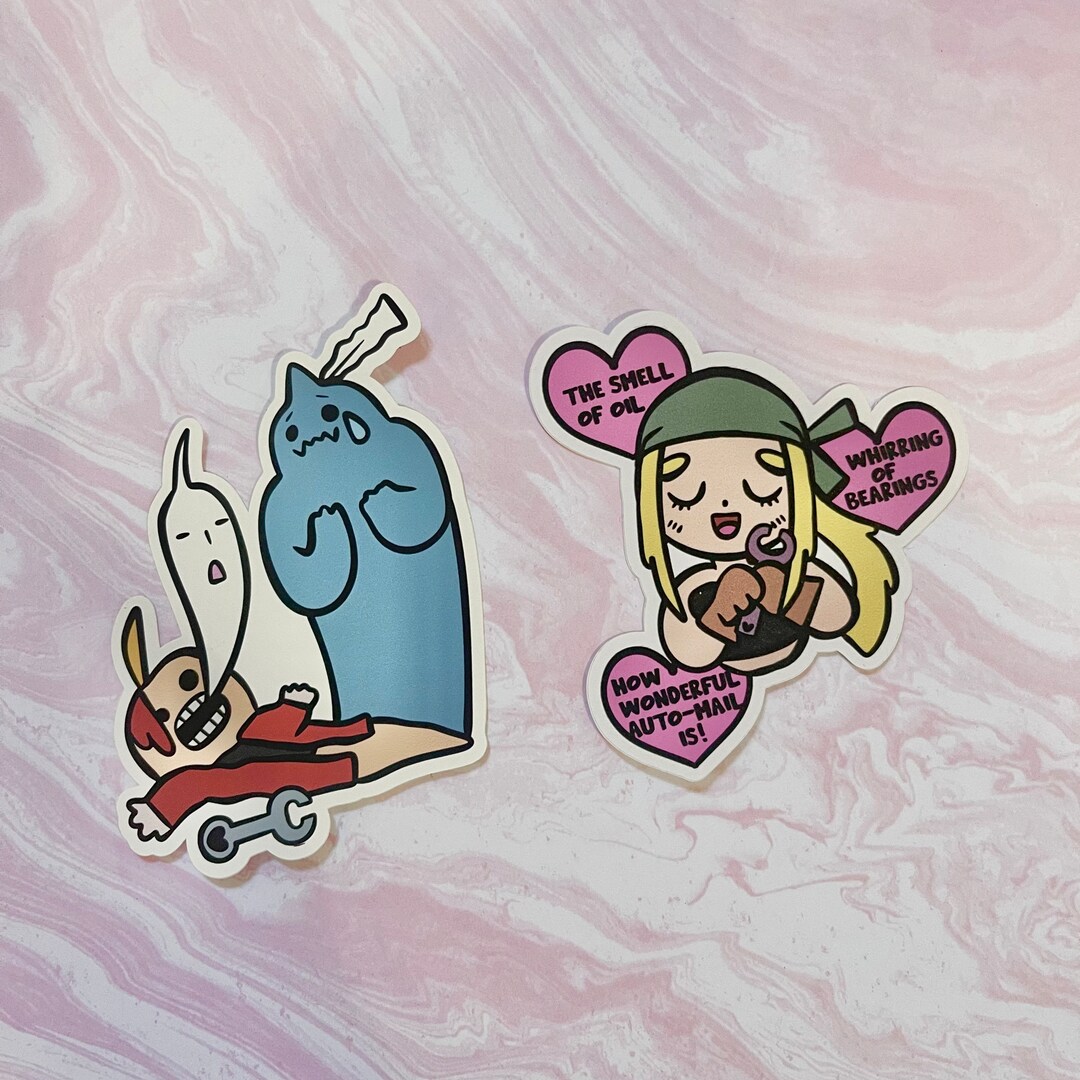 Winry Gear Head Stickers 2 Pack - Etsy