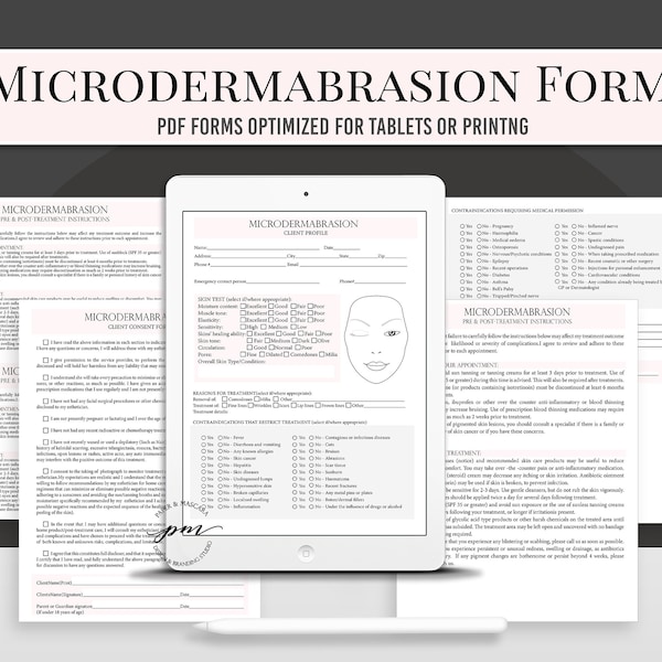Microdermabrasion Consent Form - Etsy