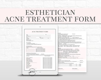 Editable Acne Treatment Client Consultation Form Template | Etsy