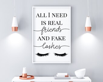 Eyelash Extensions Poster Eyelashes Print Esthetician Decor | Etsy