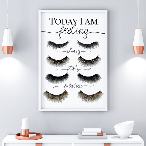 Eyelash Extensions Poster Eyelashes Print Esthetician Decor - Etsy