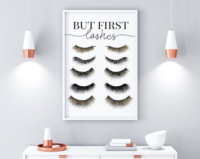 Eyelash Extensions Poster Eyelashes Print Esthetician Decor - Etsy