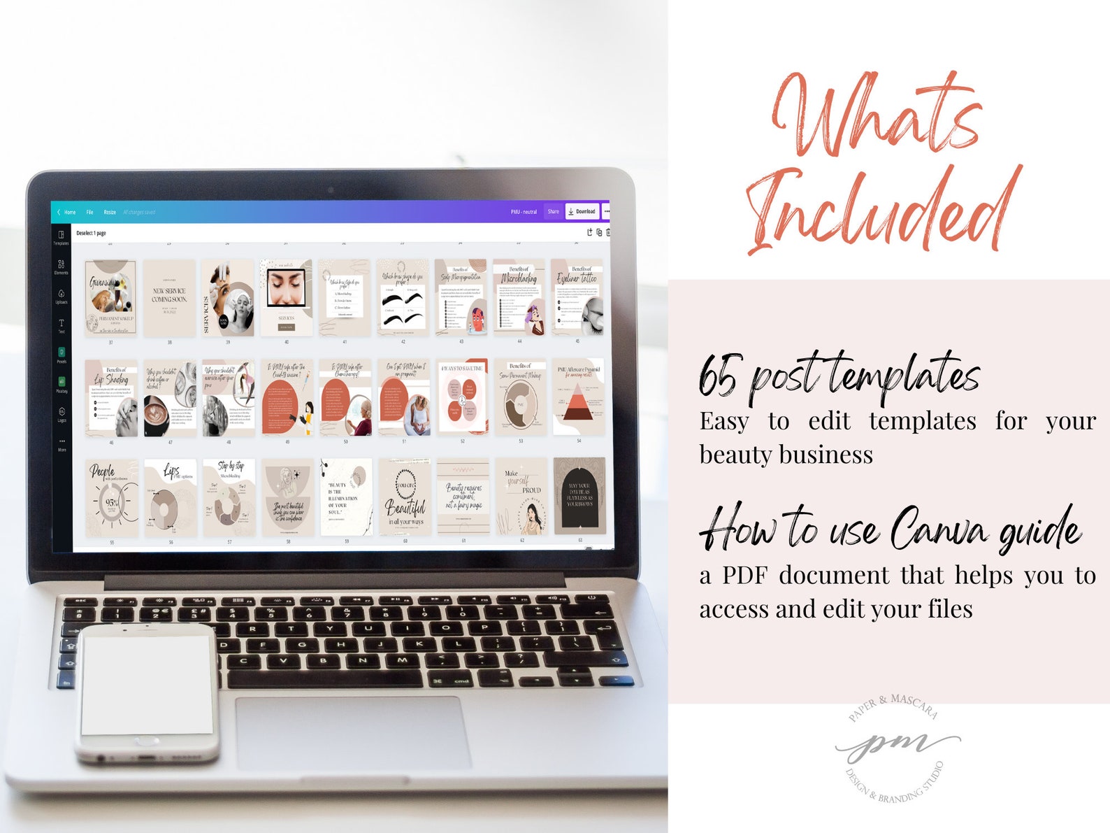 Permanent Makeup Instagram Post Templates Editable PMU Social - Etsy