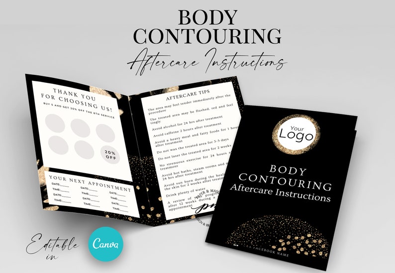 Editable Body Contouring Aftercare Card Body Contouring - Etsy