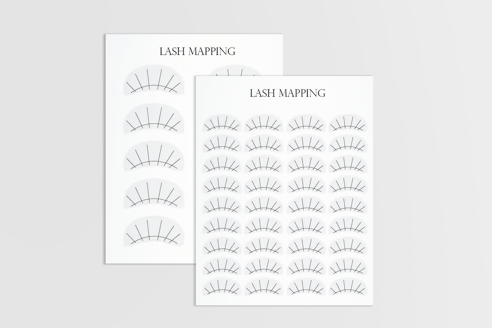 Lash Map Sheets, Printable Lash Mapping Sheets, Eyelash Extensions Form ...