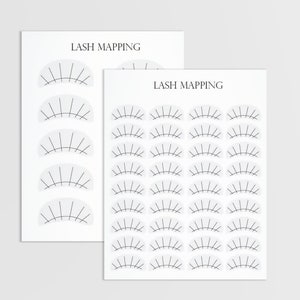 Lash Map Sheets, Printable Lash Mapping Sheets, Eyelash Extensions Form ...