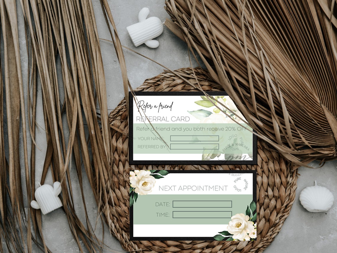 Editable Referral Card Template Editable Next Appointment - Etsy