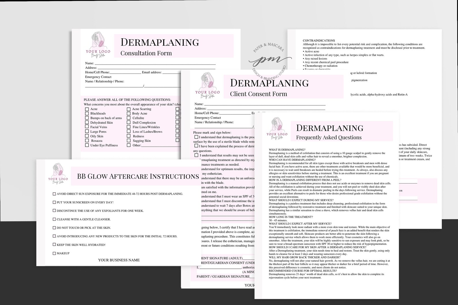 Editable Dermaplaning Form Template Dermaplaning Consent and - Etsy