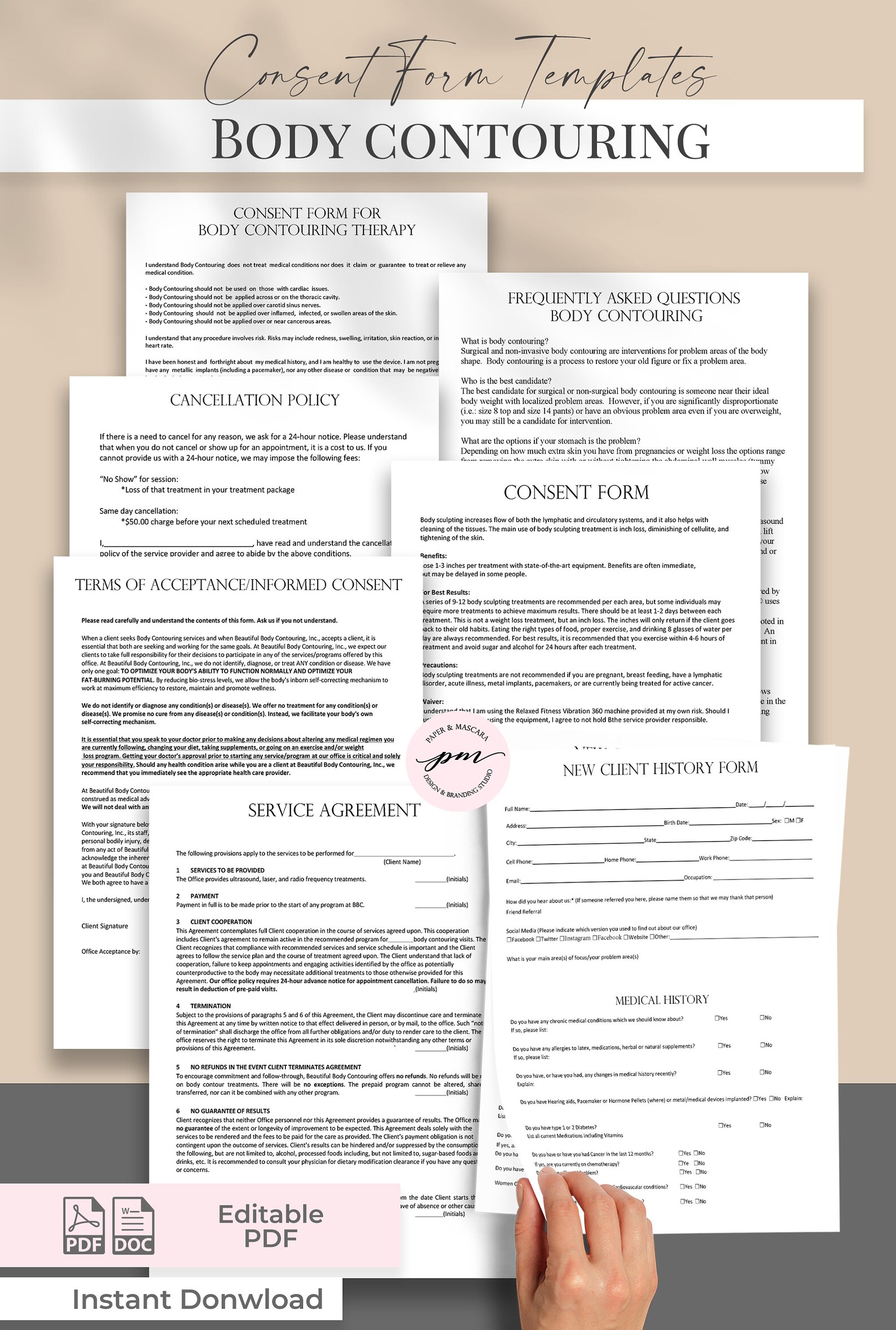 Body Contouring Client Form Template Body Contouring Consent - Etsy