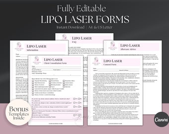 Editable Laser Lipo Client Consent Forms, Body Sculpting Business Forms ...