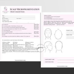 Editable Scalp Micropigmentation Form Template Scalp | Etsy