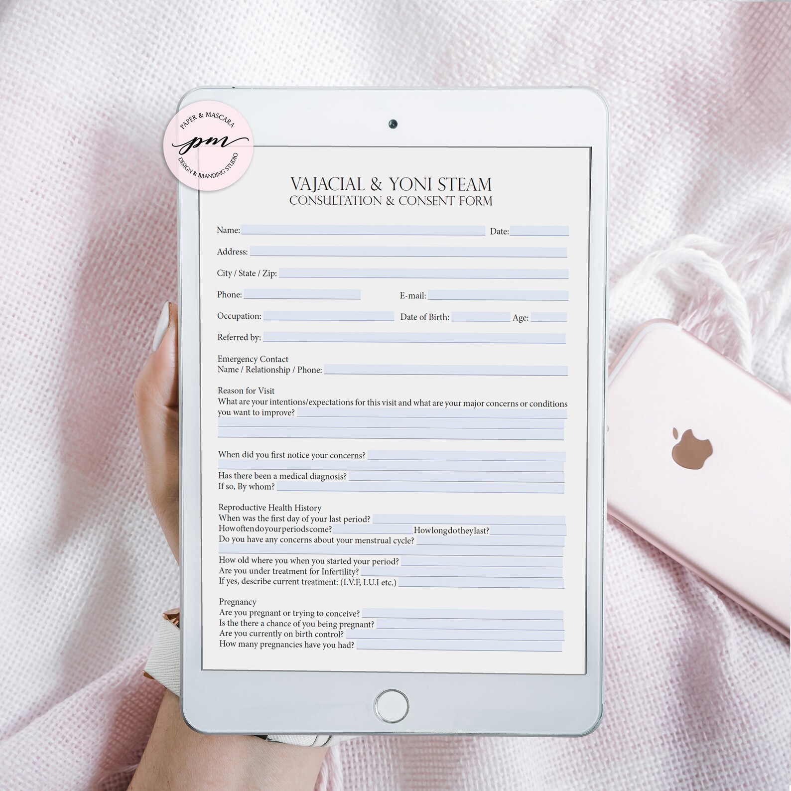 Vajacial and Yoni Steam Form Vajacial Consent Form V-steam - Etsy