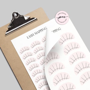 Lash Map Sheets, Printable Lash Mapping Sheets, Eyelash Extensions Form ...