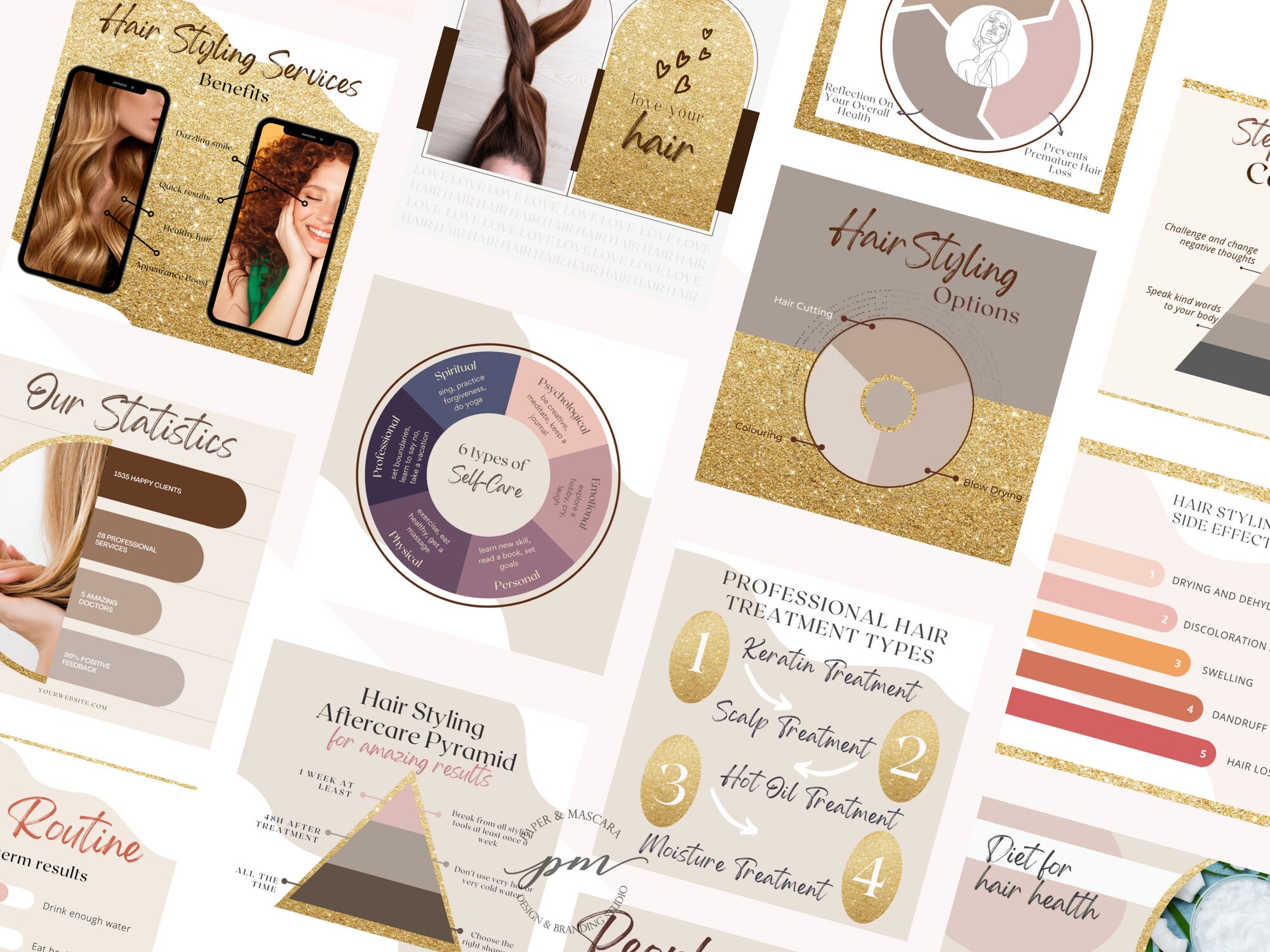 Hair Stylist Instagram Post Templates Editable Hair Stylist | Etsy