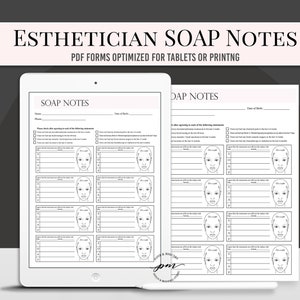 Esthetician SOAP Notes, Clickable Esthetician Consultation Form ...