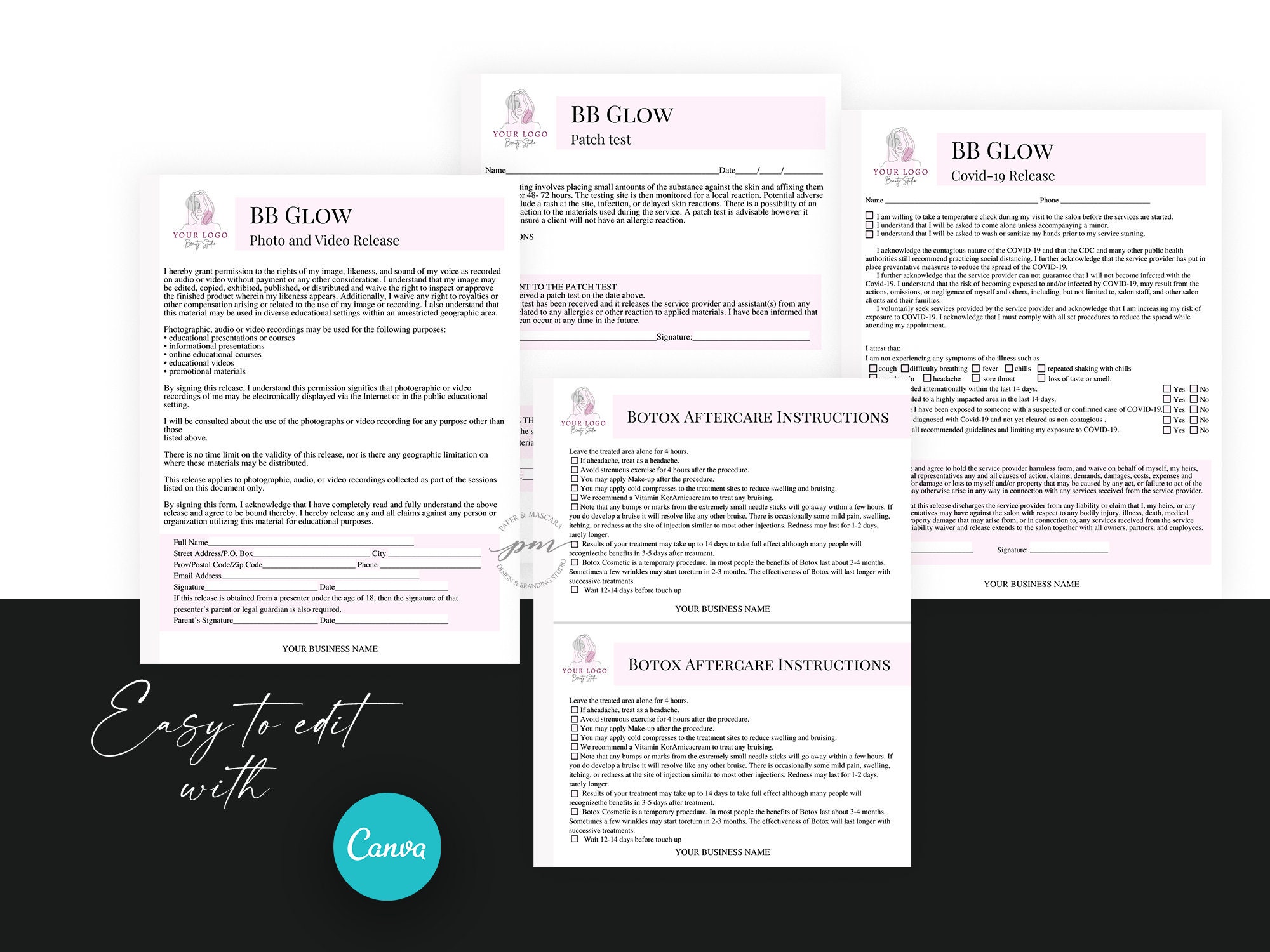Editable Botox Treatment Form Template, Customizable Botox Consent Form ...
