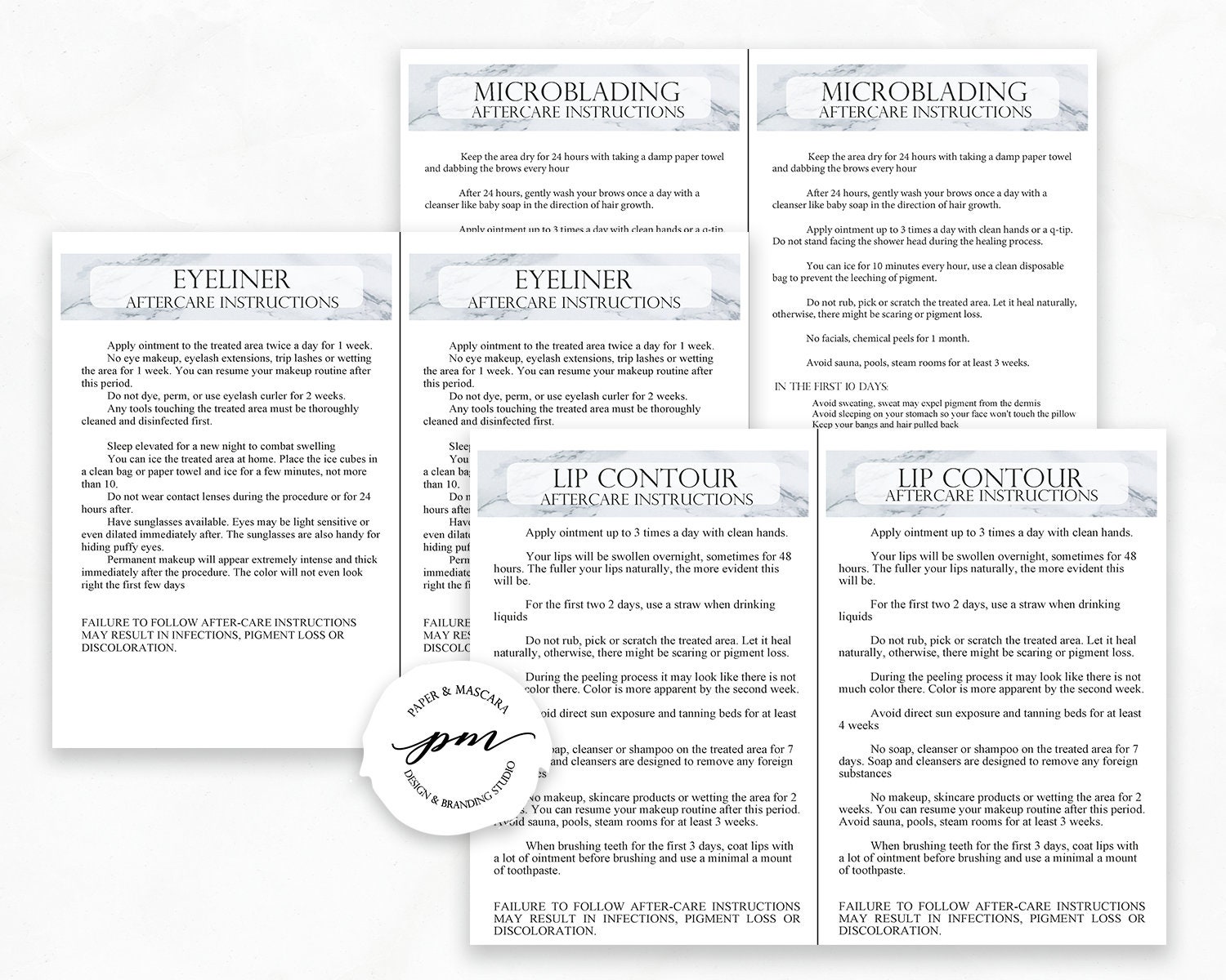 Editable Permanent Makeup Consent Forms Customizable | Etsy