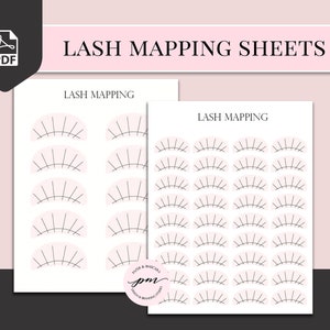 Lash Map Sheets, Printable Lash Mapping Sheets, Eyelash Extensions Form ...